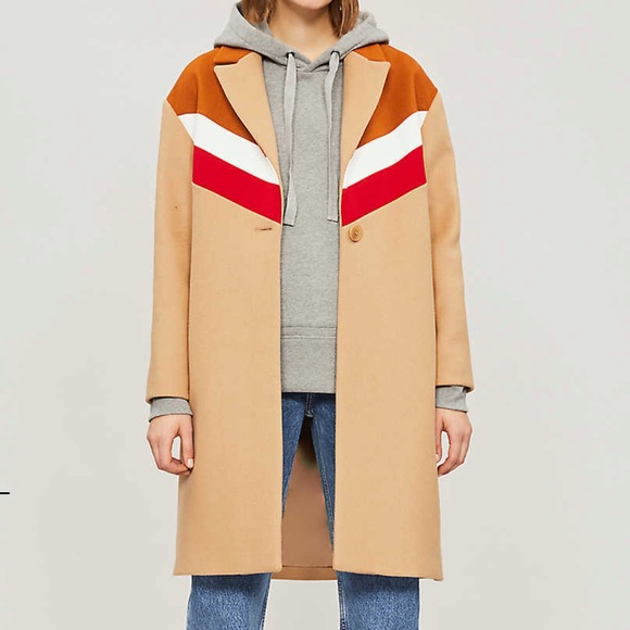 Maje | Jackets & Coats | Maje Gorel Contrastpanel Wool And ...